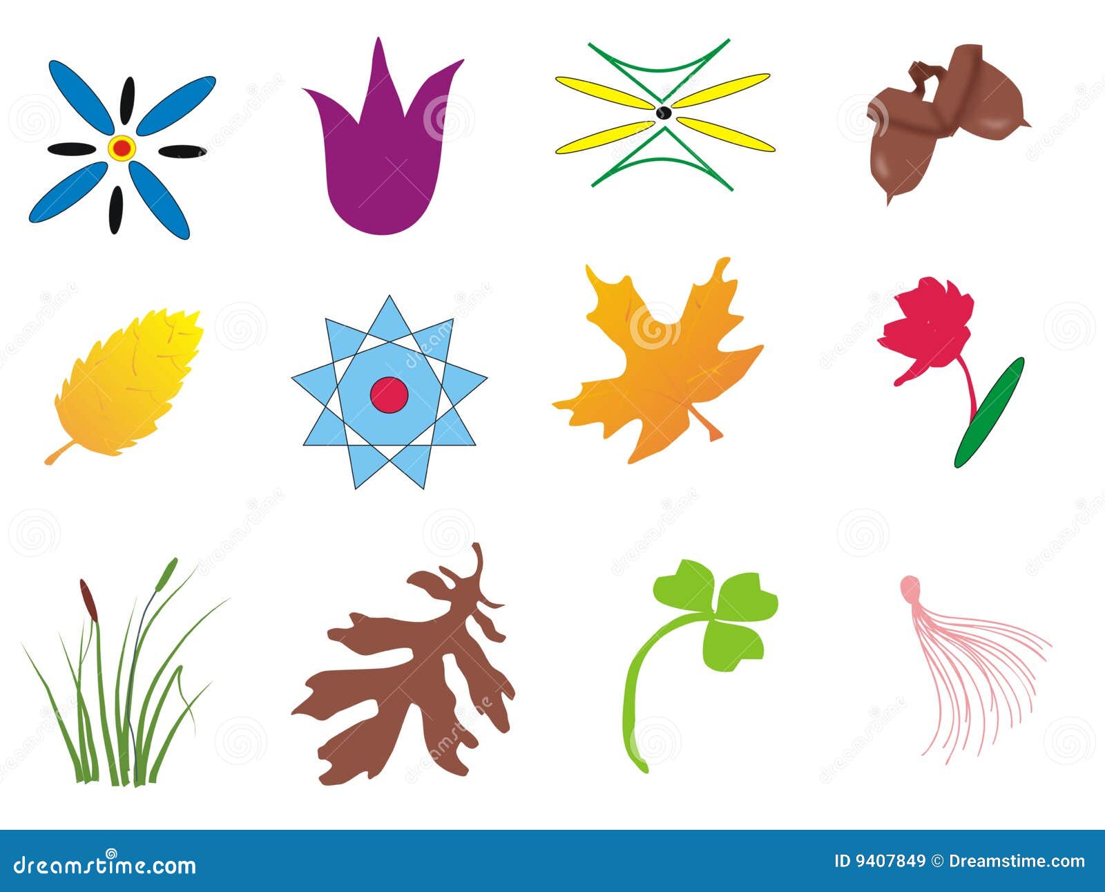 Colors natural collection stock illustration. Illustration of autumn ...