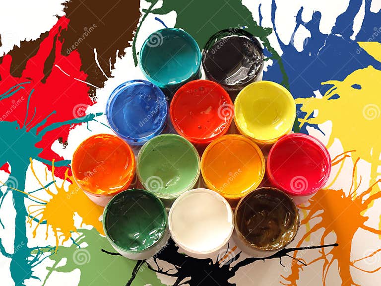 Colors of paints stock photo. Image of bucket, color, decoration - 9023260