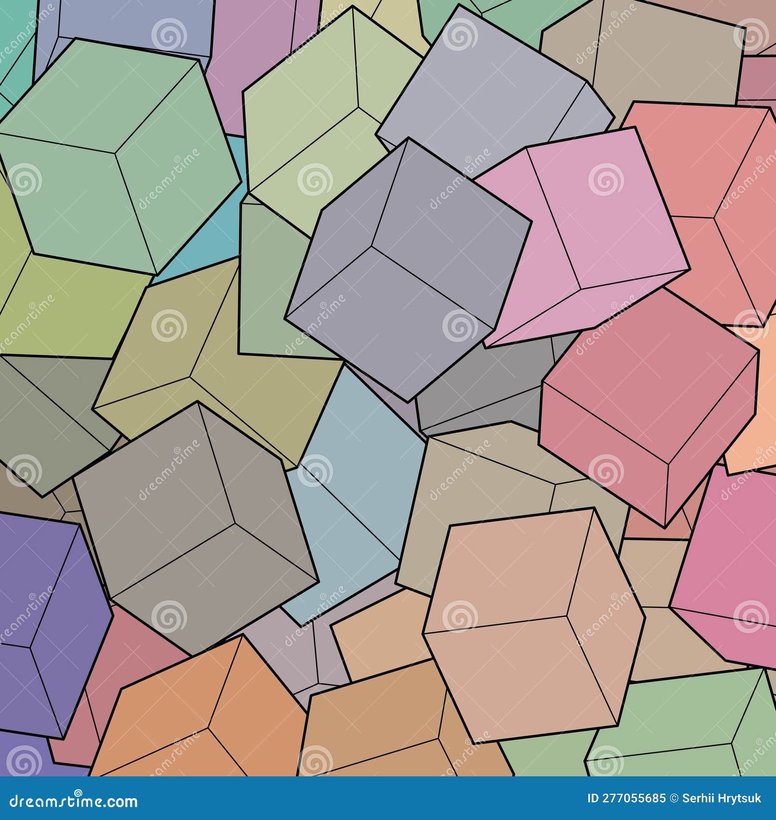 Colors Presentation Template. Design Element. Cubes. Eps 10 Stock ...