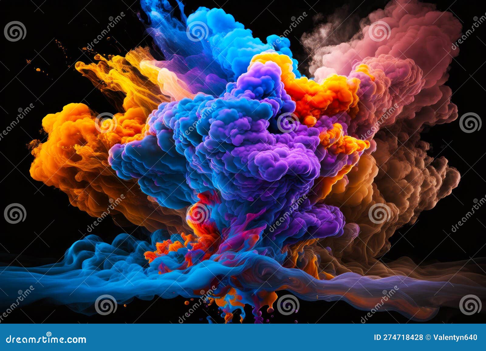 The Colors of the Rainbow are Mixed Together To Create Multi - Colored ...