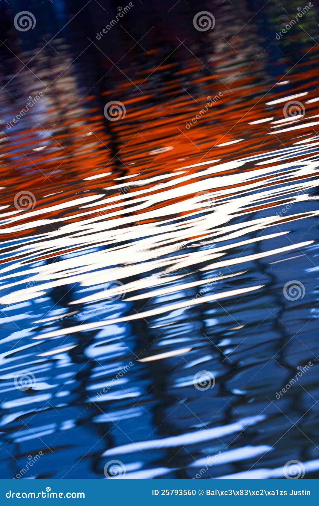 The Colors are Reflected in the Water. Stock Photo - Image of rippled ...