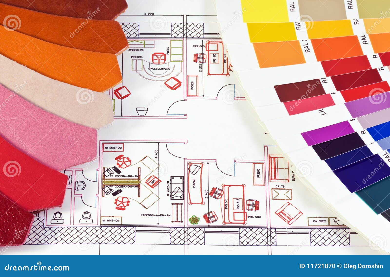 Colors And Samples Of Skin On The Scheme Office Picture. Image: 11721870