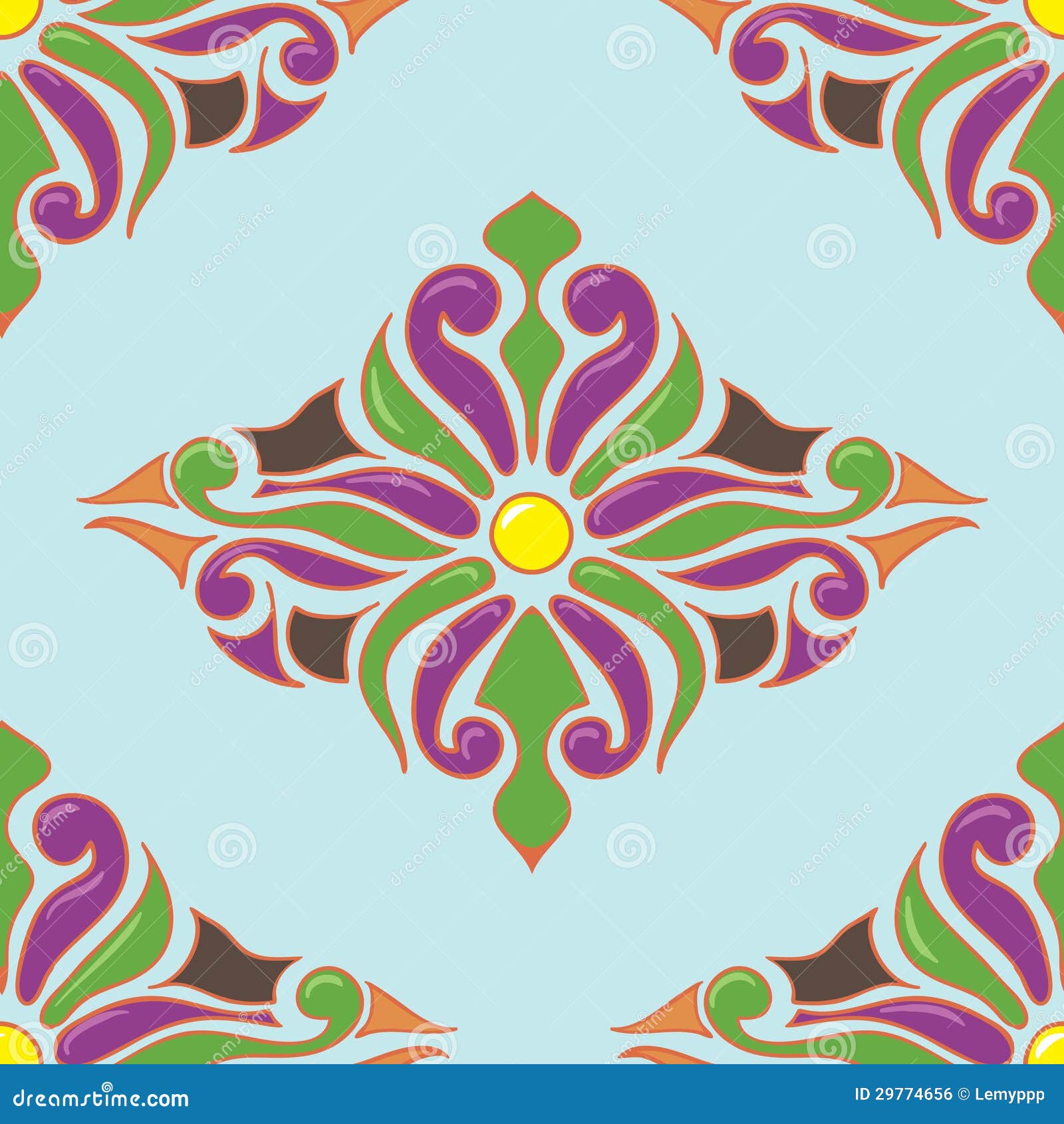 Seamless eastern ornament stock illustration. Illustration of indian ...