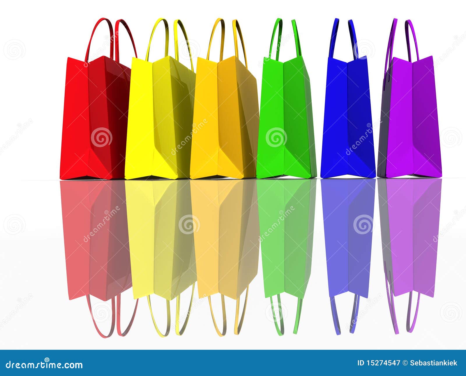 Colors shopping bags stock illustration. Illustration of buying - 15274547