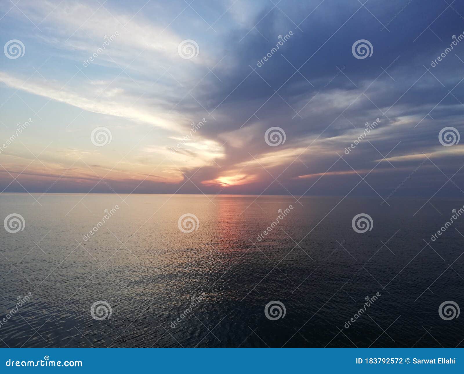 Colors of sky on sea stock photo. Image of beautiful - 183792572