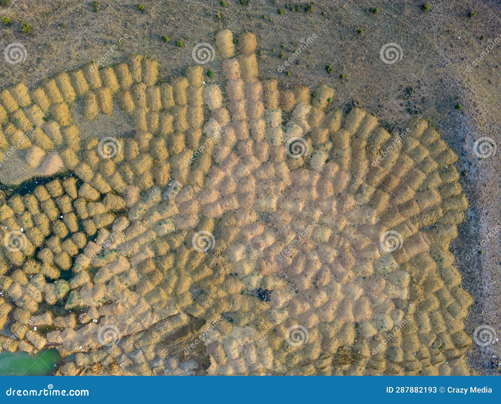 Colors of Soil Heaps Formed at Different Time Intervals Stock Image ...
