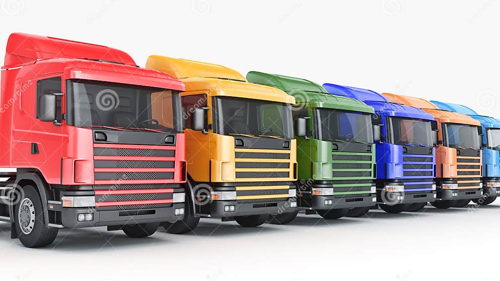 Colors truck. stock illustration. Illustration of express - 90759928