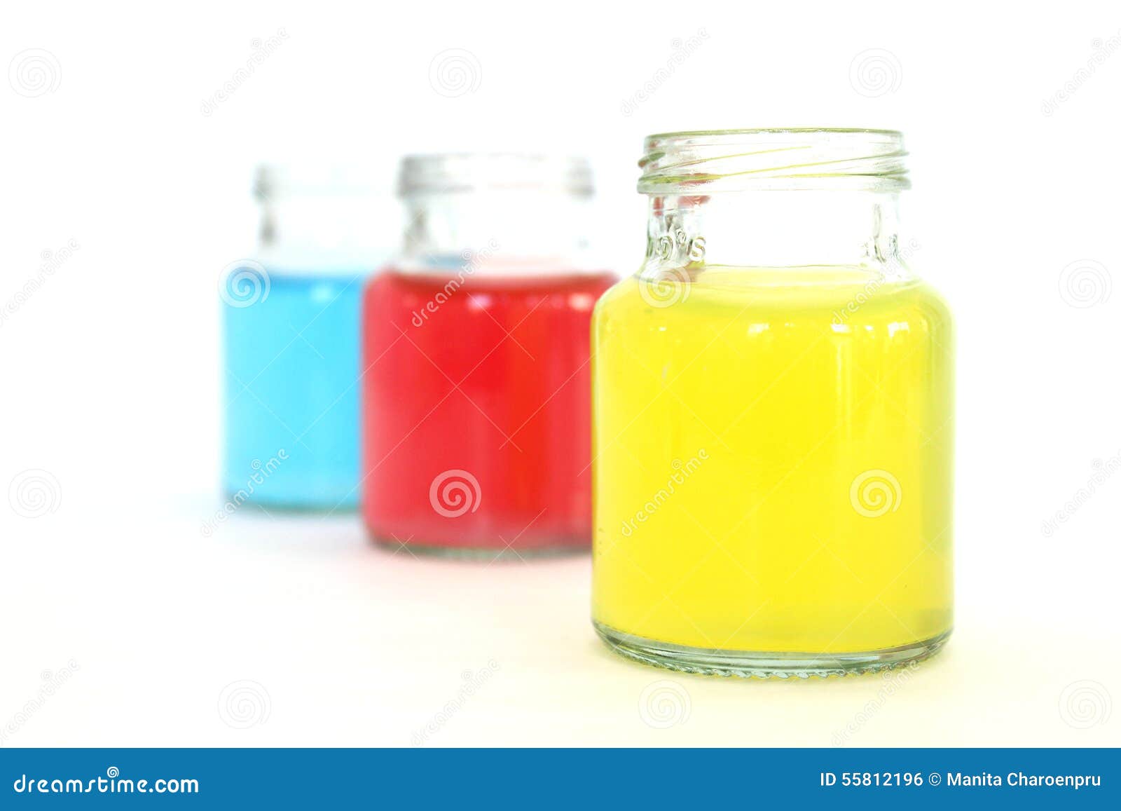 Colors water in bottles stock photo. Image of learn, blue - 55812196
