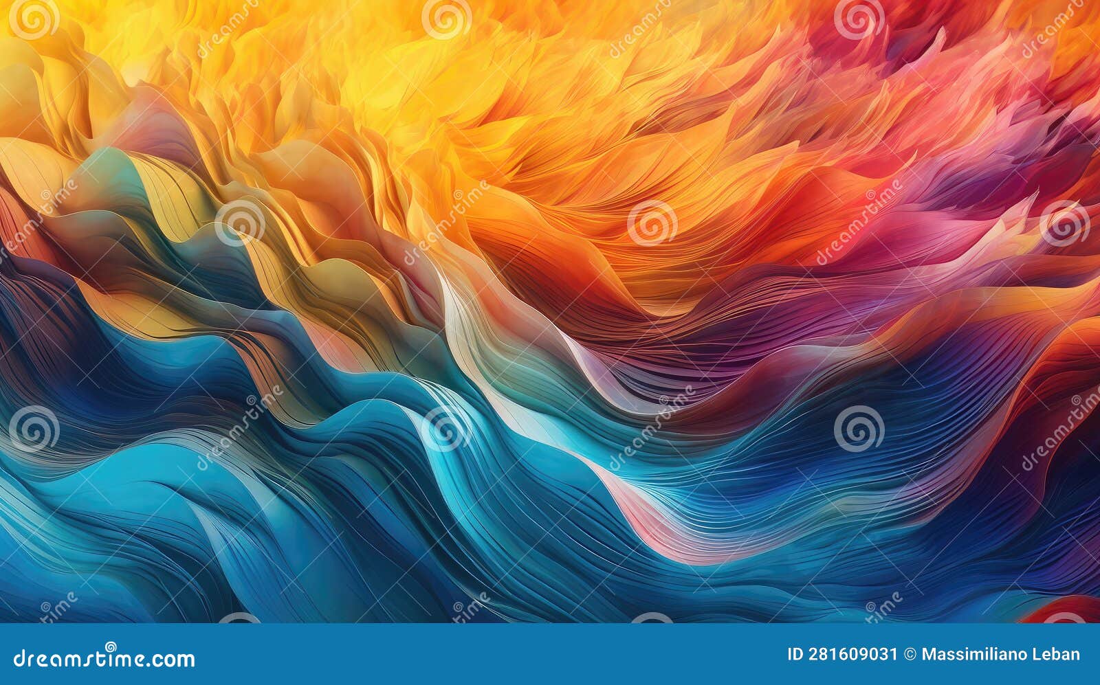 Colors Wave Illustration stock illustration. Illustration of display ...