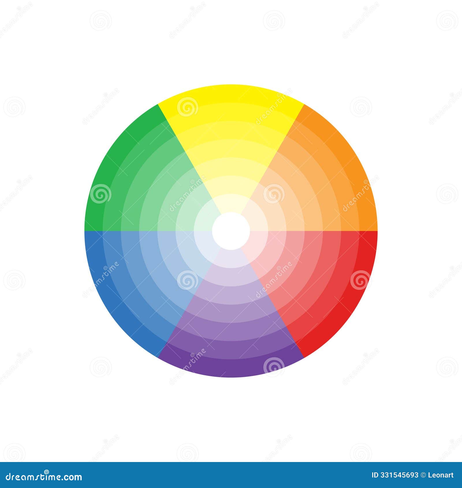 Colors Wheel. Primary And Secondary Colors. Cartoon Vector ...
