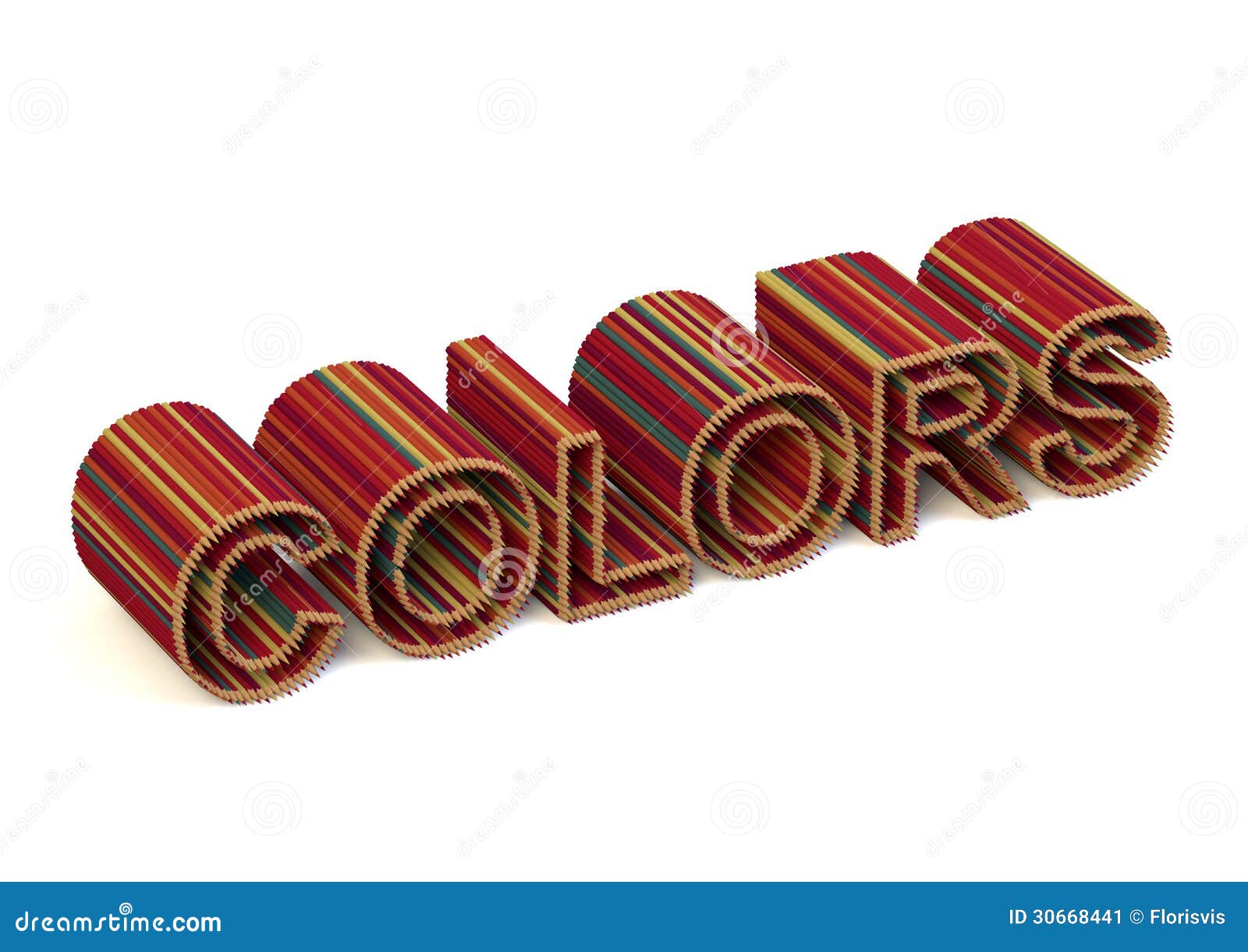 Colors written in pencils stock illustration. Illustration of drawing ...