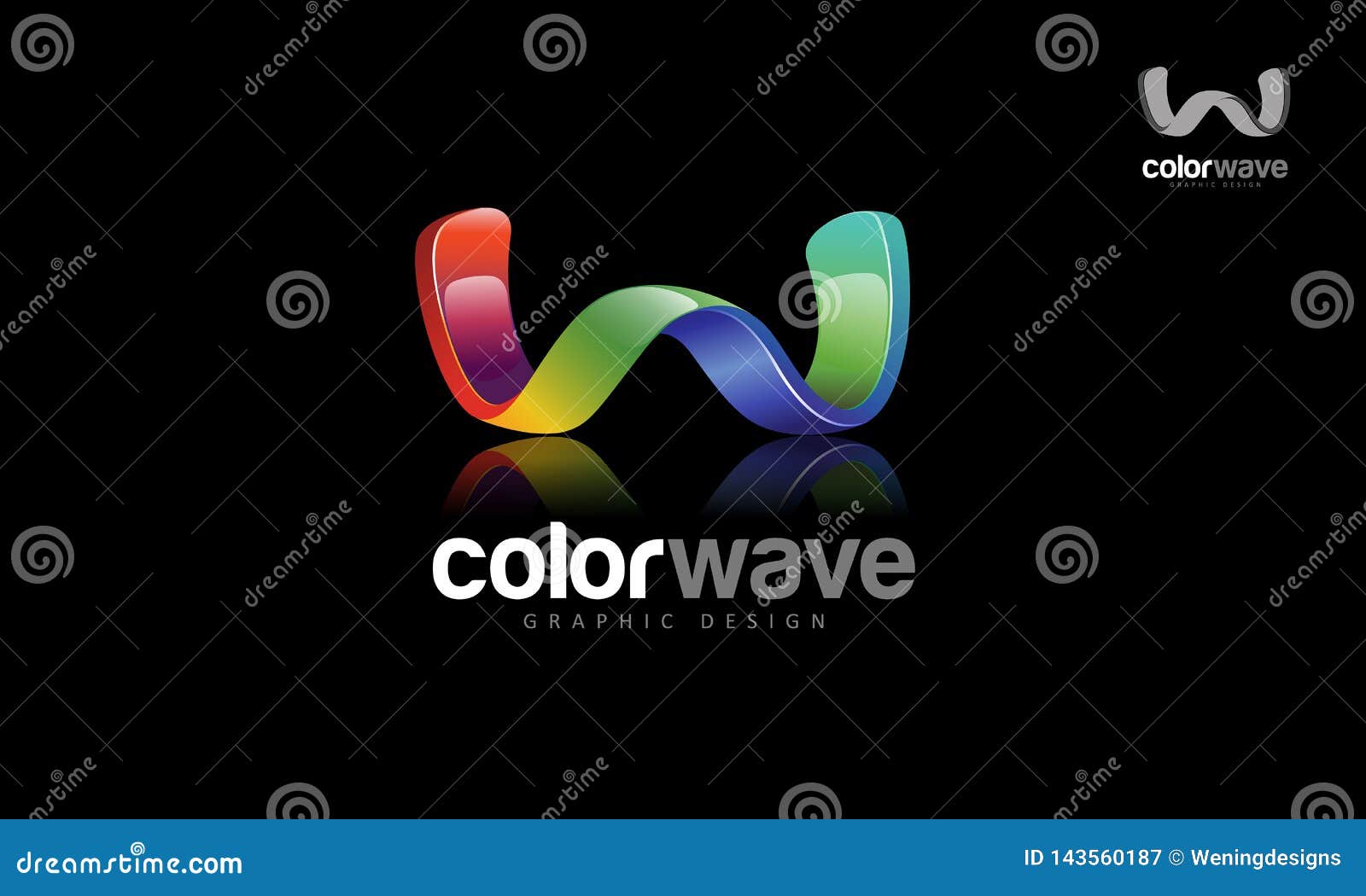 Color Wave Graphic Design Vector Logo Template. Stock Vector ...