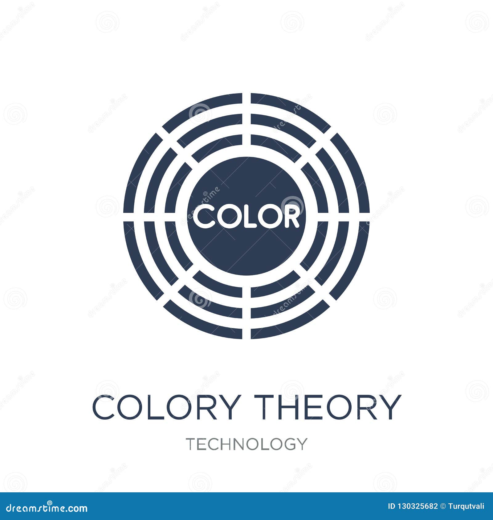 Colory Theory Icon In Trendy Design Style. Colory Theory Icon Isolated ...