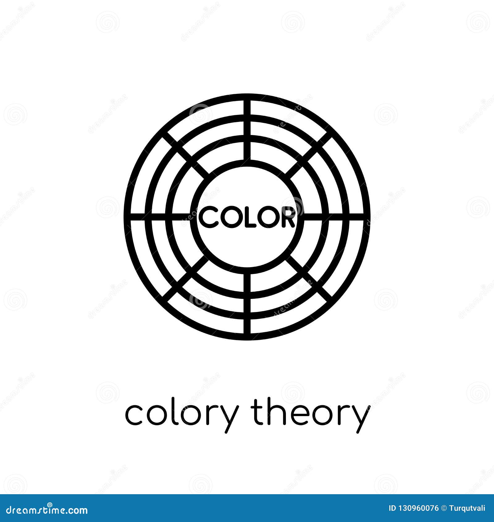 Colory Theory Icon. Trendy Modern Flat Linear Vector Colory Theory Icon ...