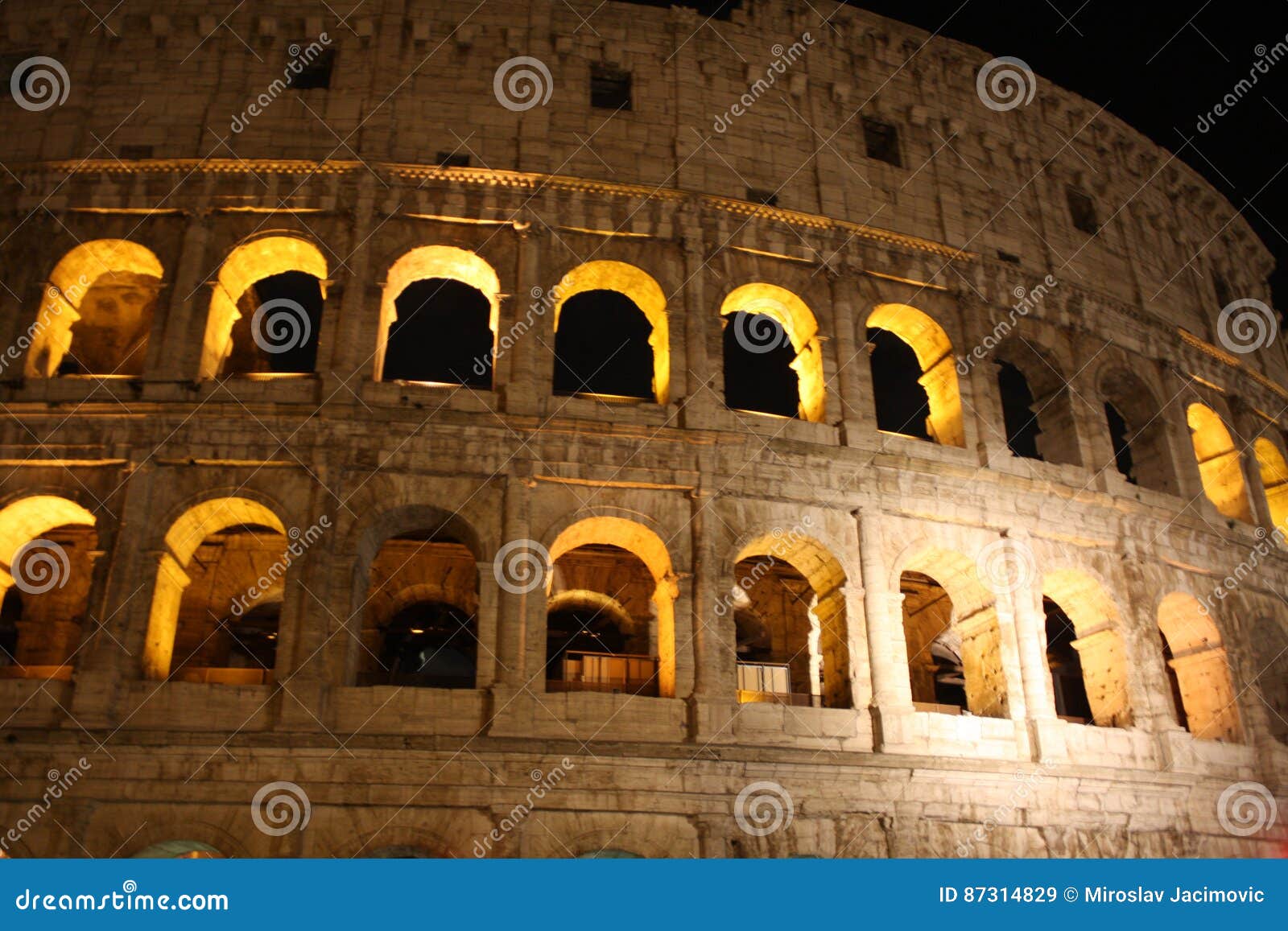Coloseum at Night in Rome Italy Stock Image - Image of coloseum ...