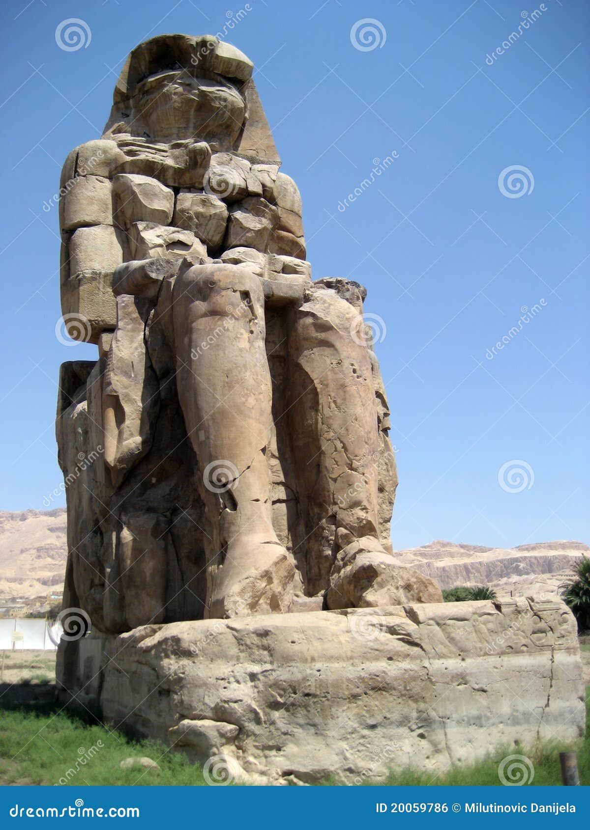 Coloss of Memnon stock photo. Image of ancient, sculpture - 20059786