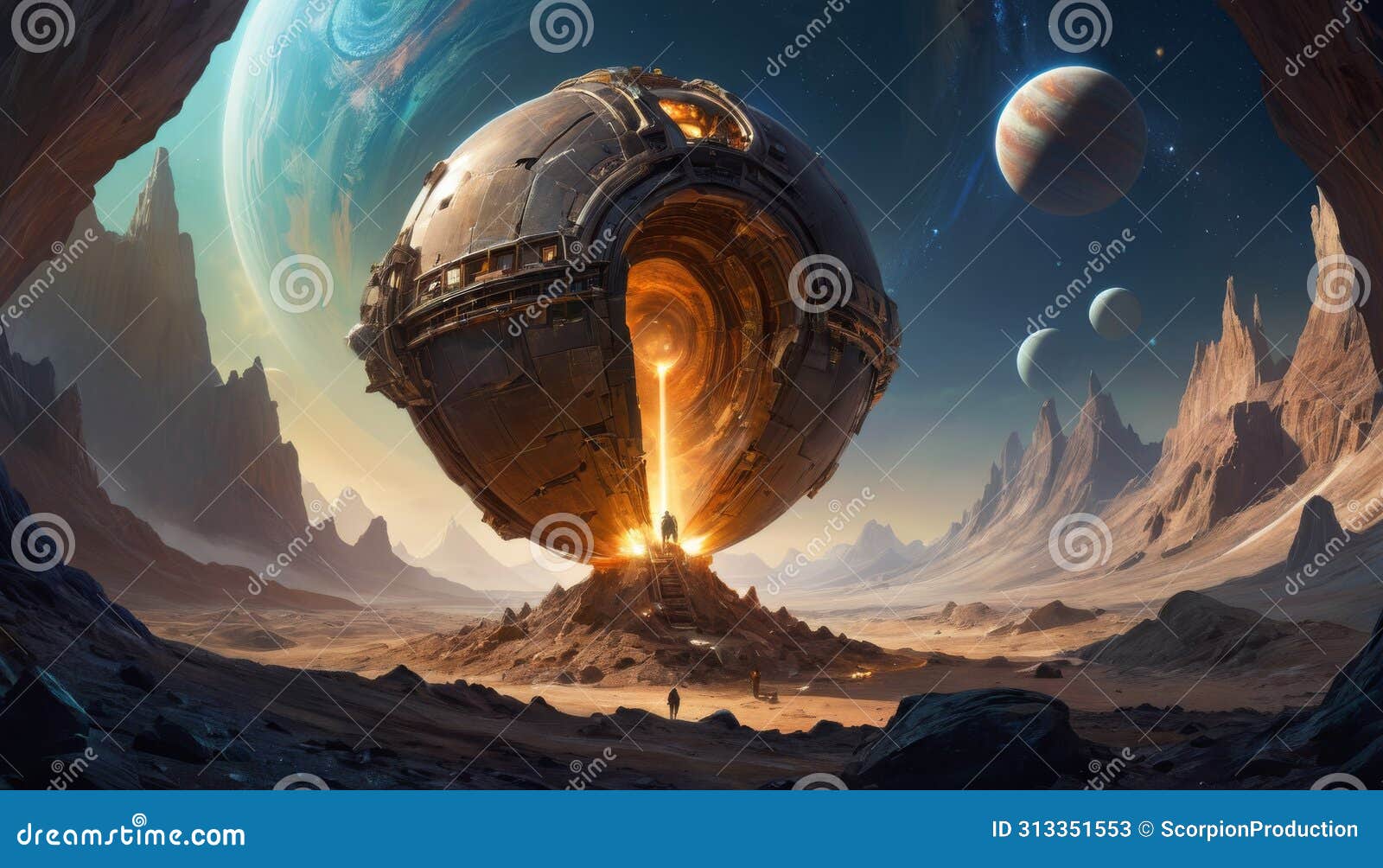 A Colossal Ancient Greek Temple 3D Background Room With Towering Marble ...