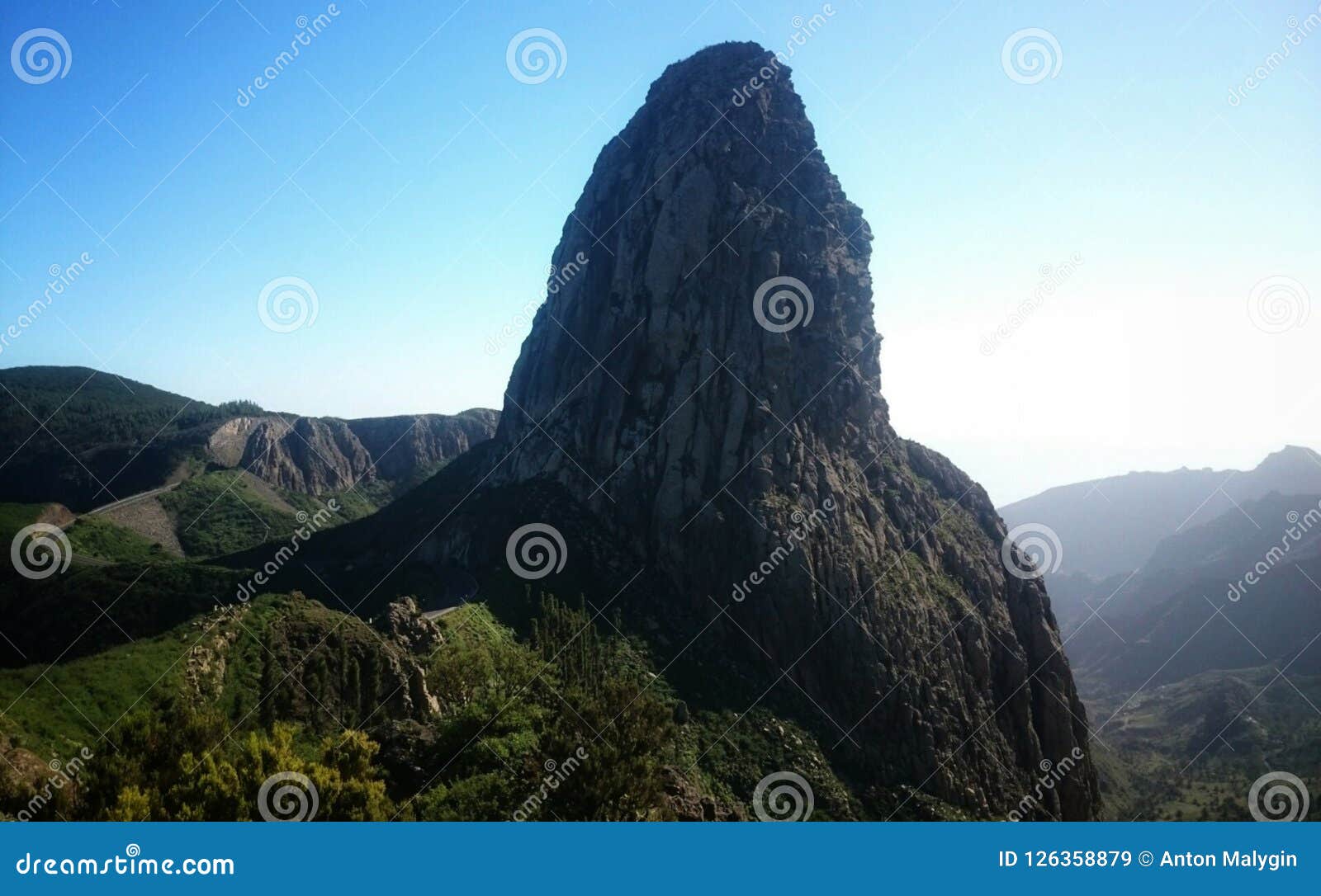 Colossal mountain stock image. Image of ancient, blue - 126358879