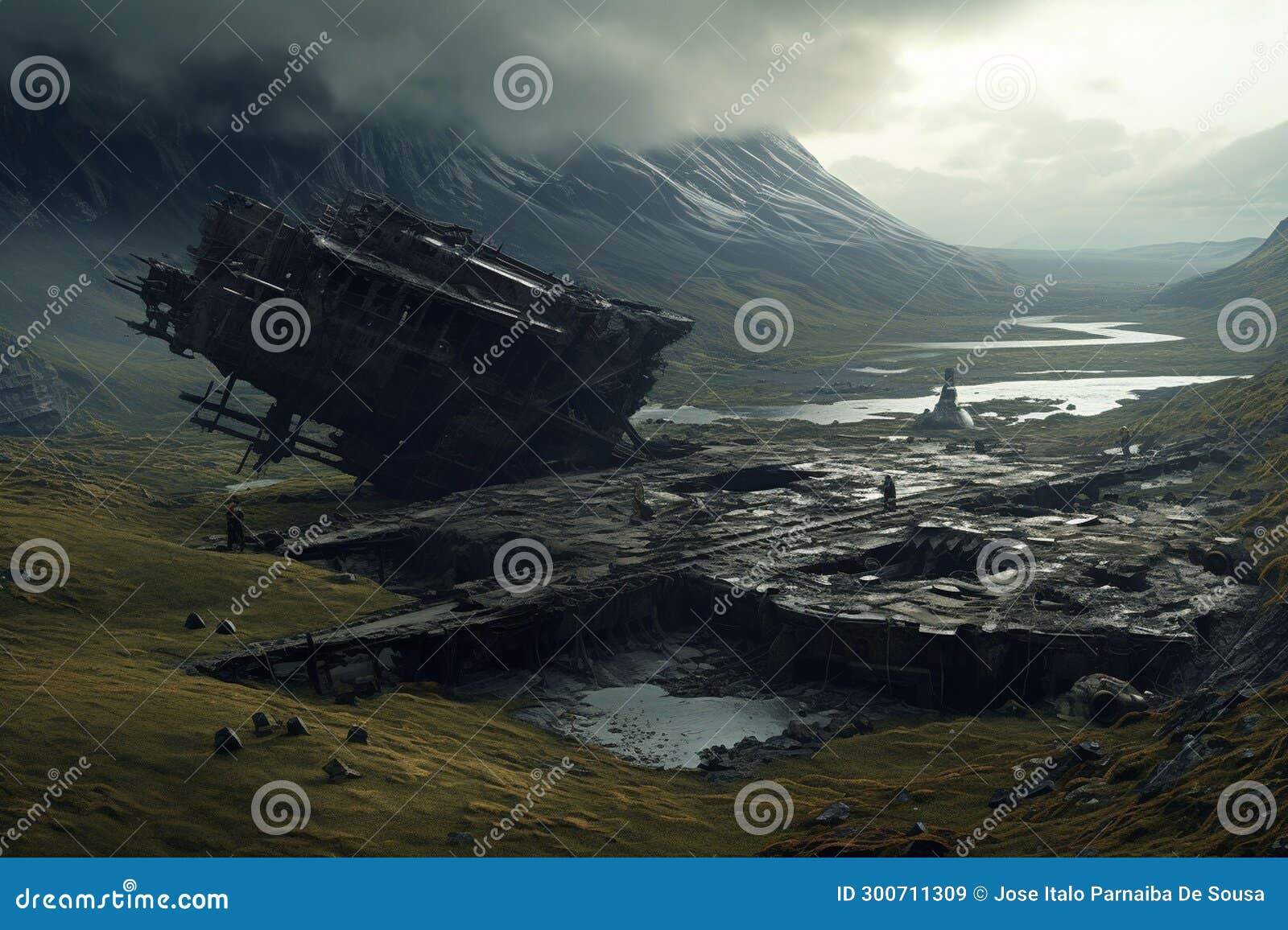 Colossal Egg Impact: Earth's Collision, Made With Generative AI Stock ...