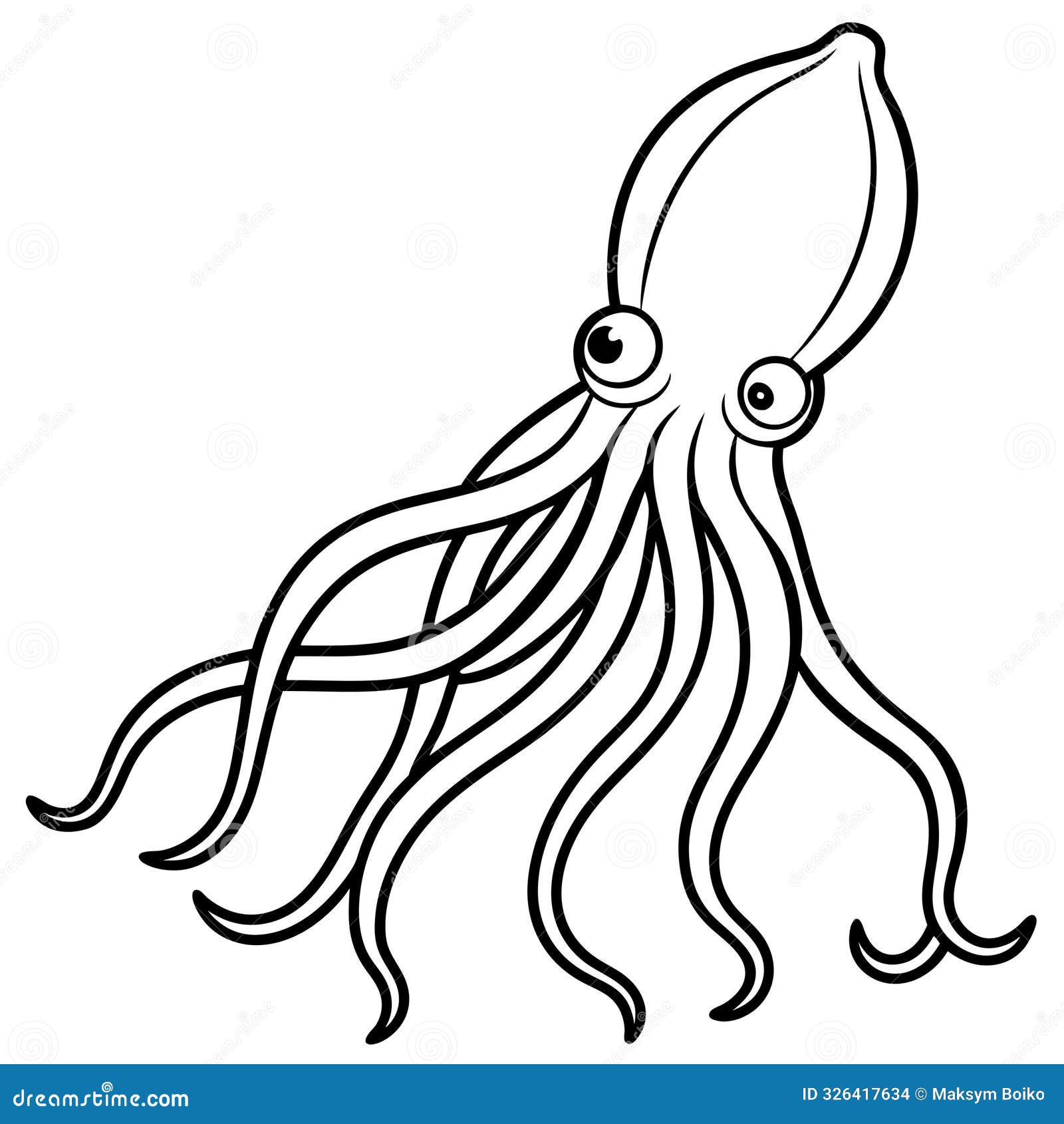 Colossal Squid Walks Icon Vector Stock Vector - Illustration of crab ...