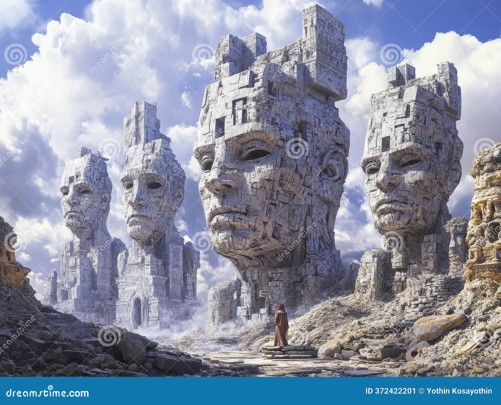 A Colossal Humanoid Figure Emerges From The Ocean, Composed Of ...