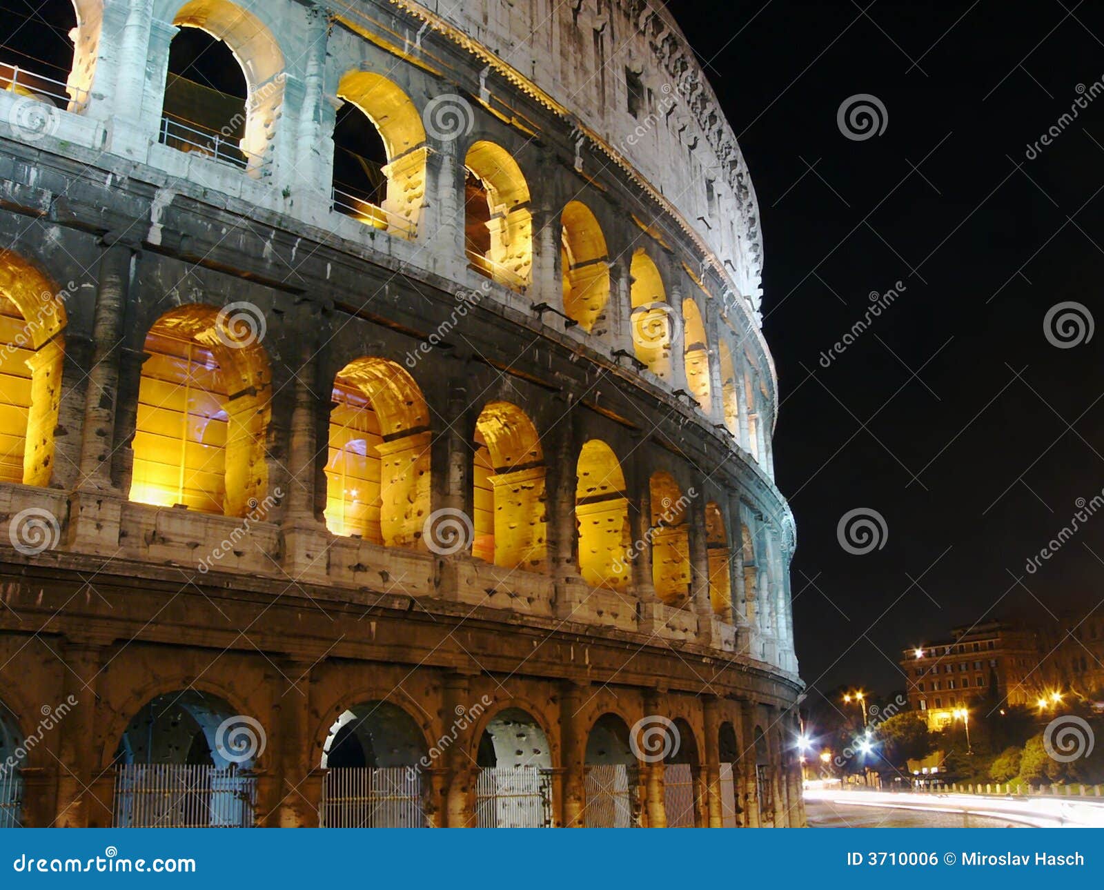 Colosseo Alla Notte, Roma Immagine. Immagine: 3710006