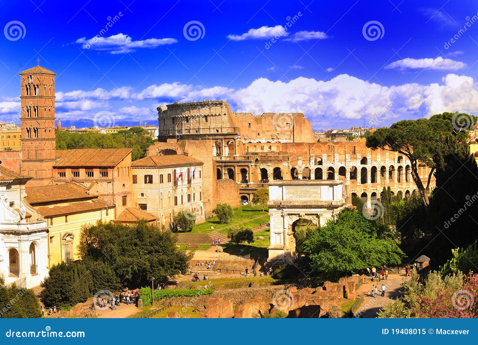 Colosseo - Top View of Ancient Rome Stock Image - Image of drama ...