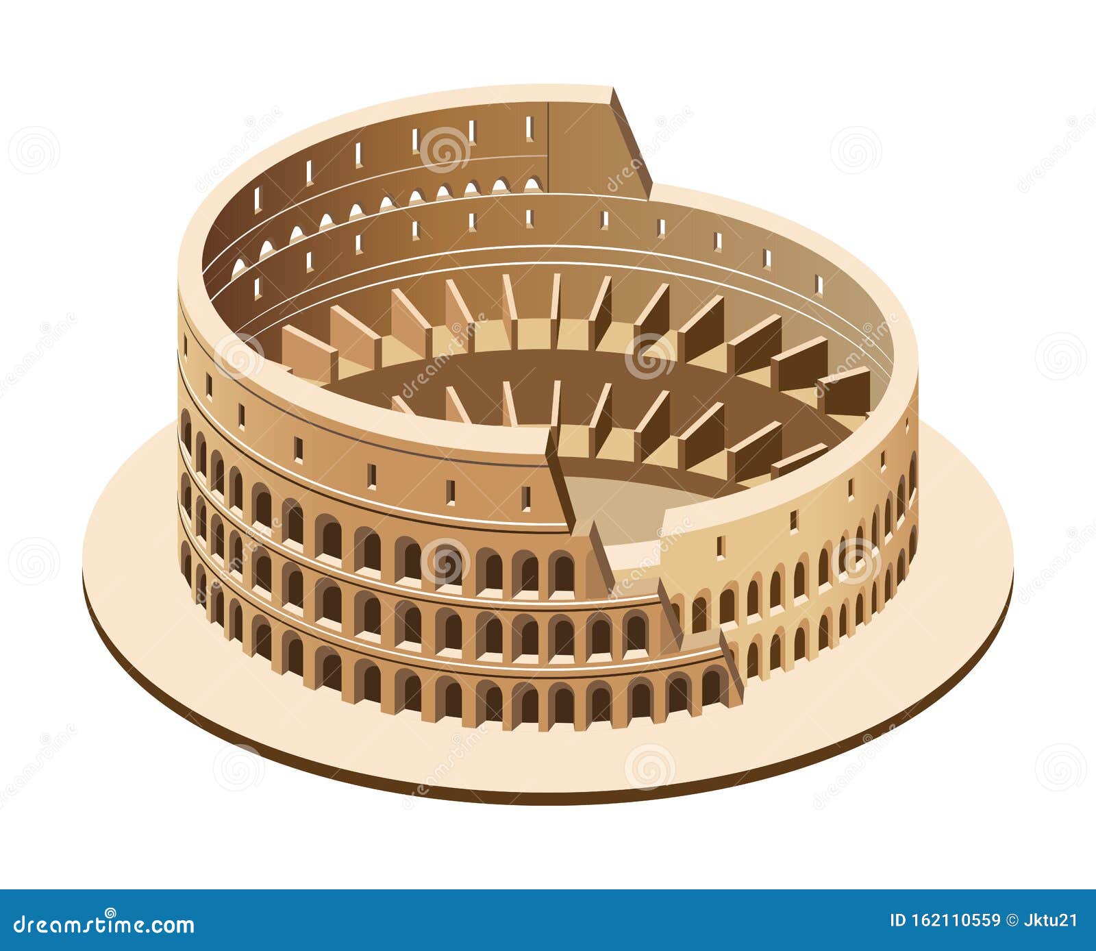 Colosseum, Coliseum Isolated On White. Symbol Of Rome And Italy ...
