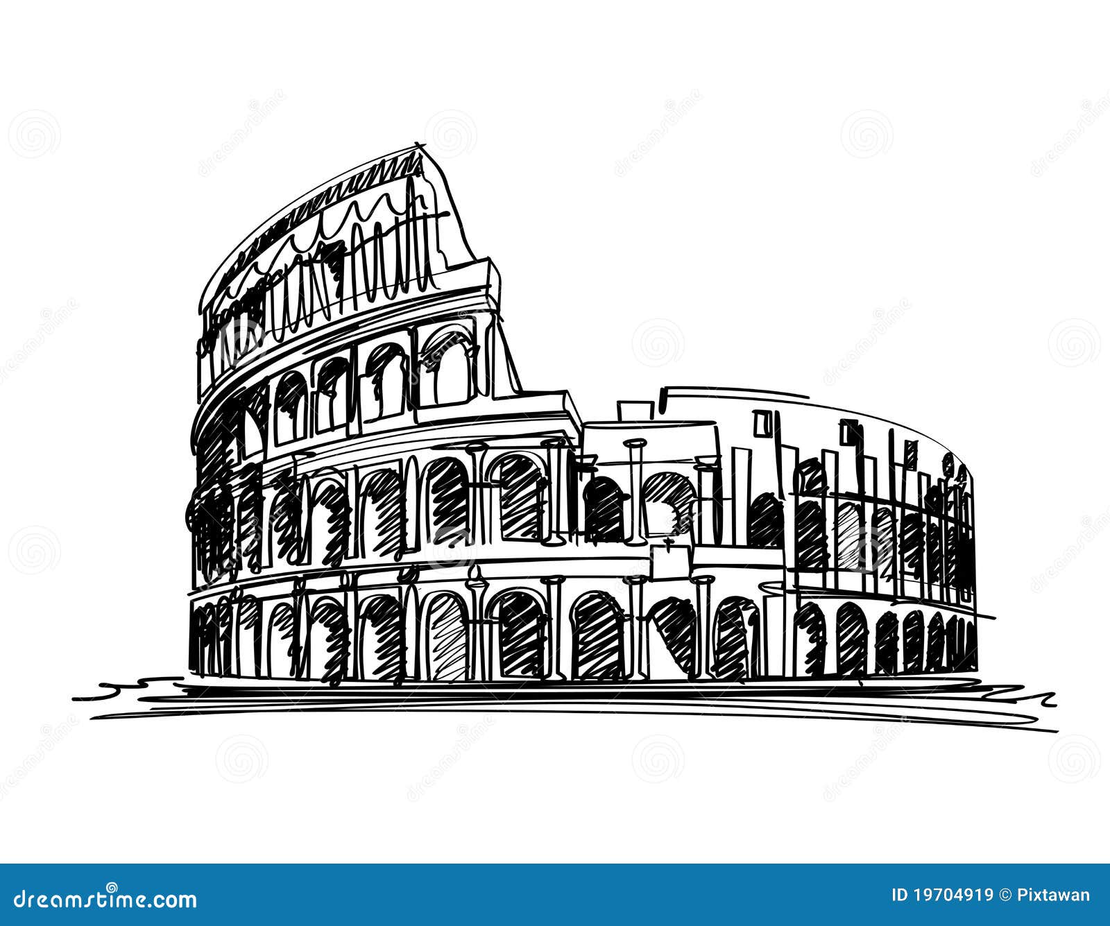 The Colosseum stock illustration. Illustration of gladiator - 19704919