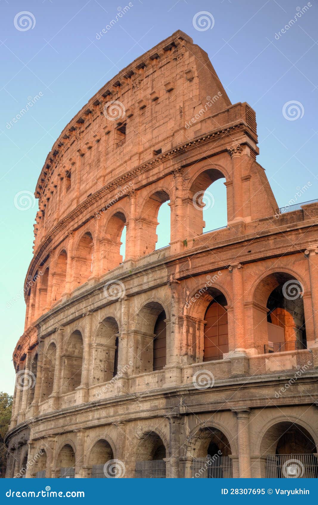 Colosseum. stock image. Image of dusk, landmark, italian - 28307695