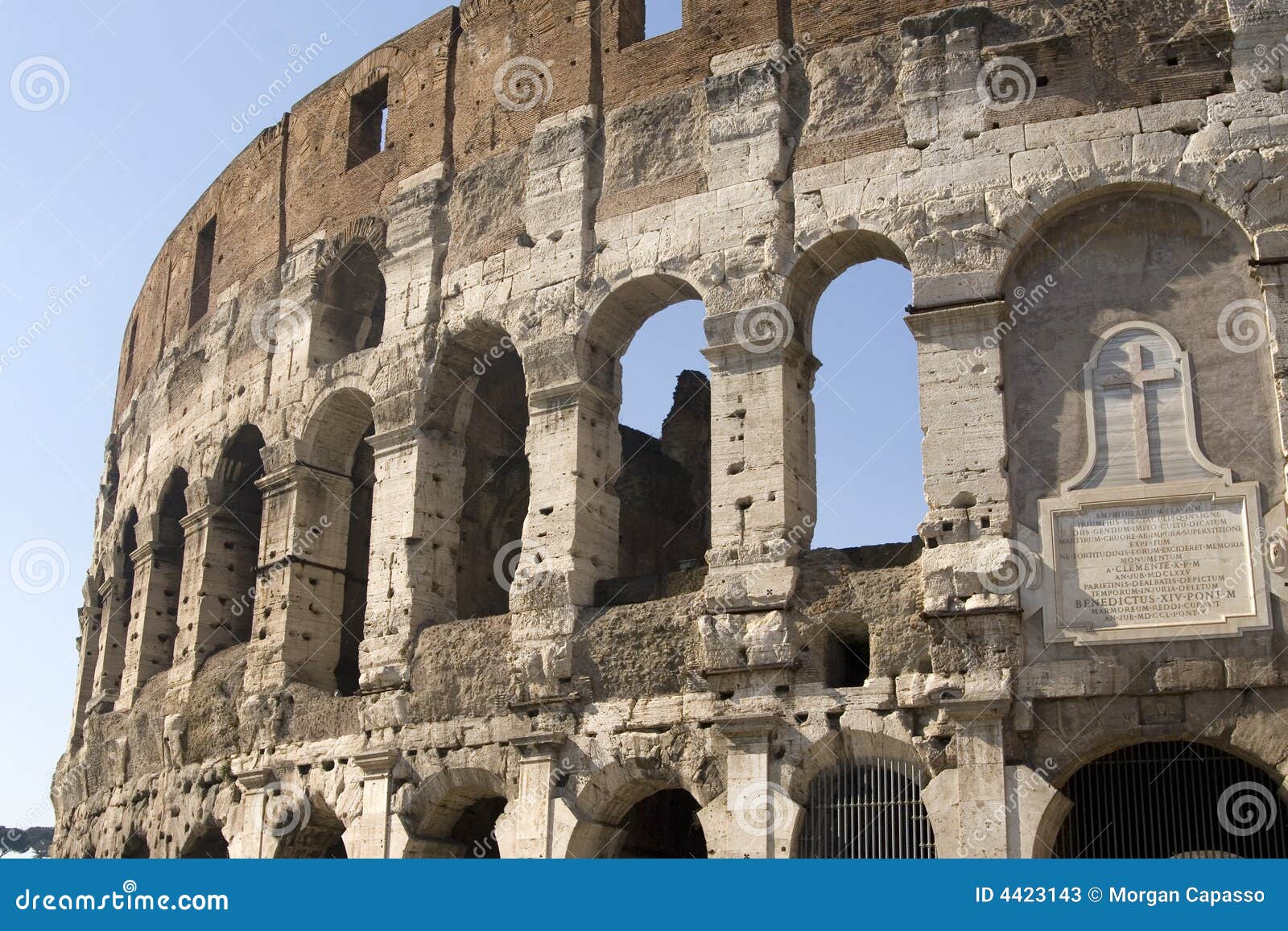 Colosseum With Clear Blue Sky And Clouds, Rome Royalty-Free Stock Photo ...