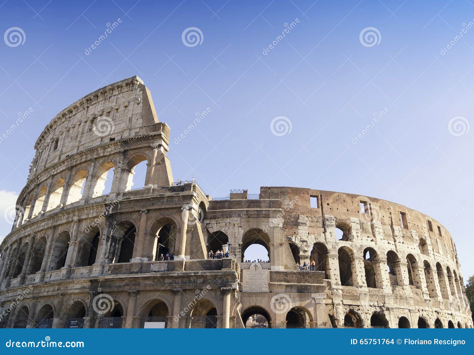 Colosseum Amphitheater in Rome Stock Photo - Image of italian, tourism ...