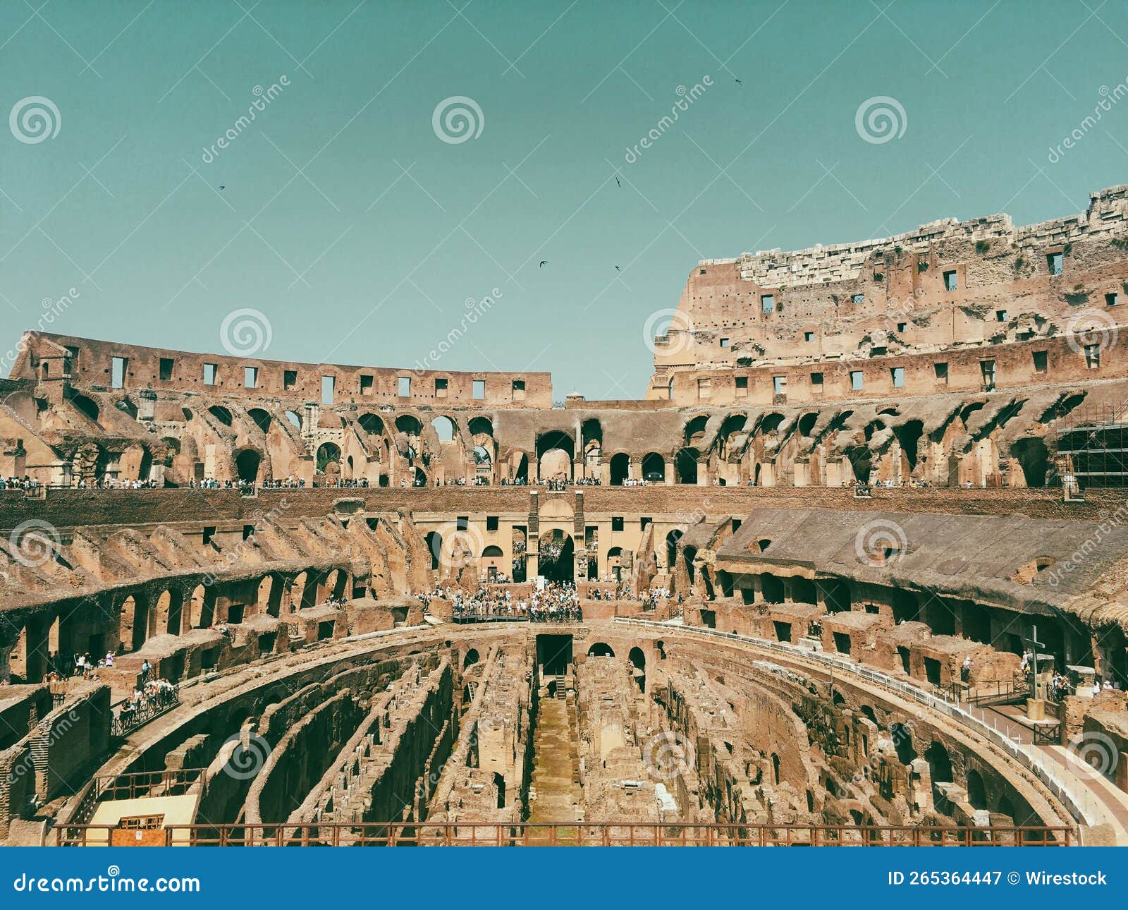 Colosseum on the Background of the Bright Blue Sky Stock Image - Image ...