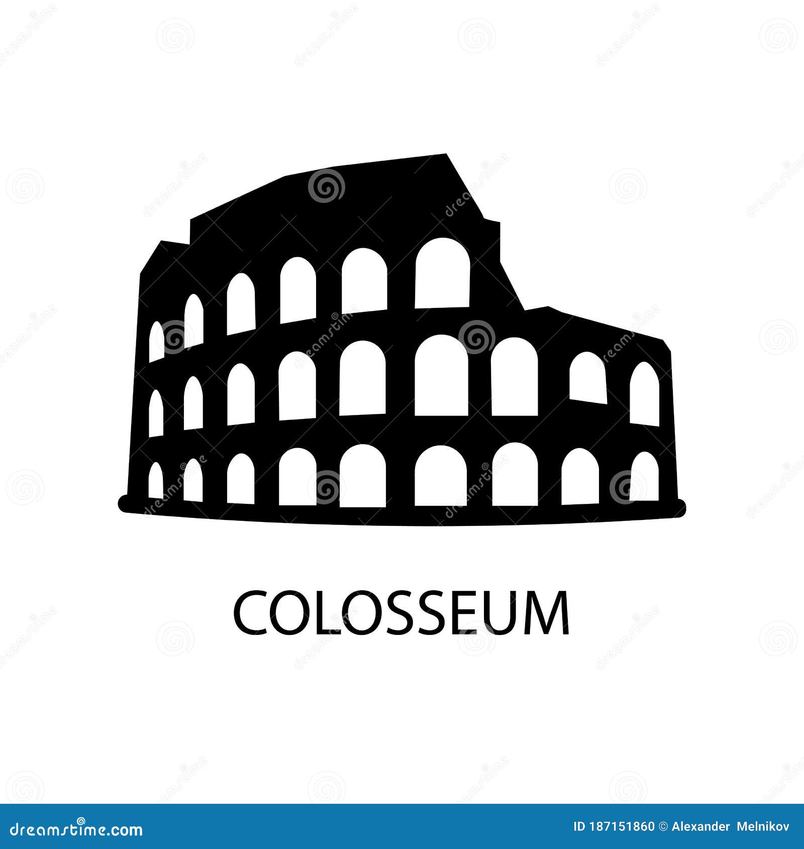Colosseum Black Sign Icon. Vector Illustration Eps 10 Stock ...