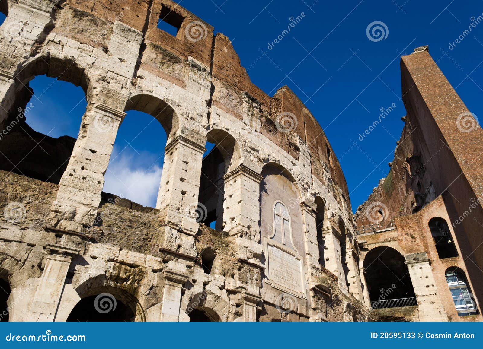 Colosseum detail stock image. Image of landmarks, rome - 20595133