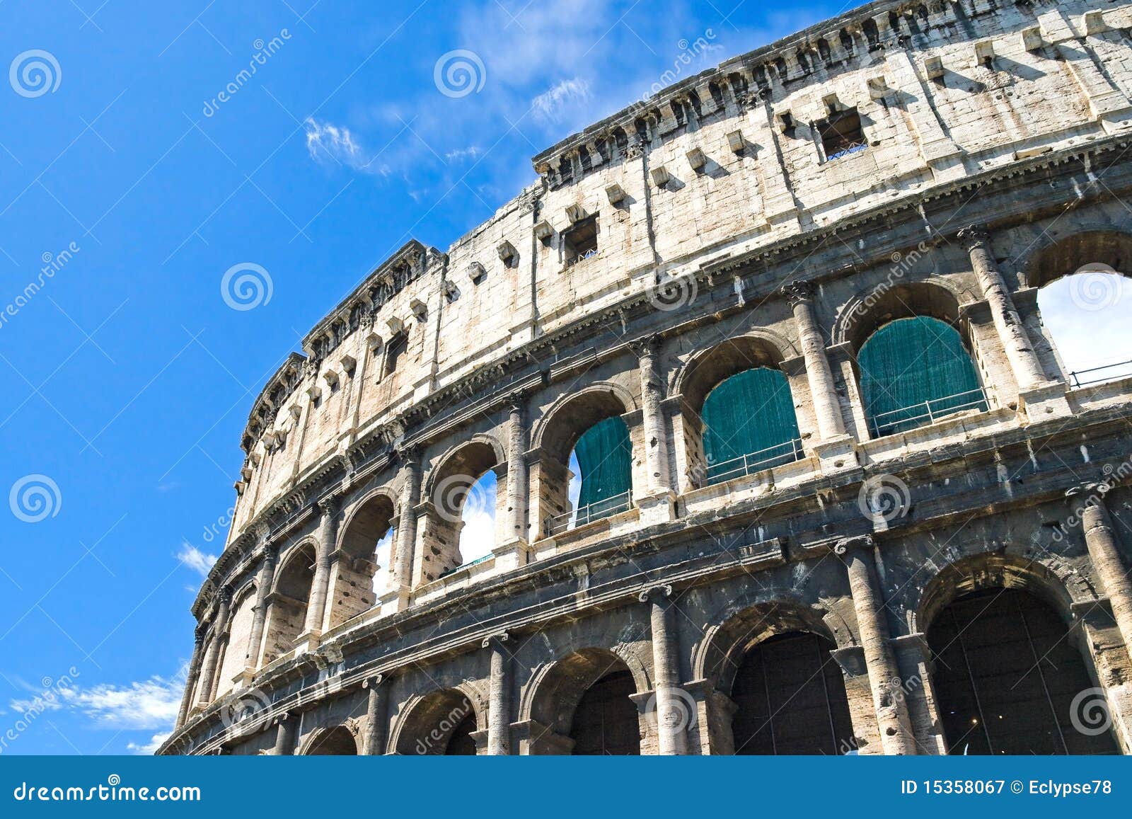 Colosseum Dome in Rome, Italy Stock Image - Image of colorful ...
