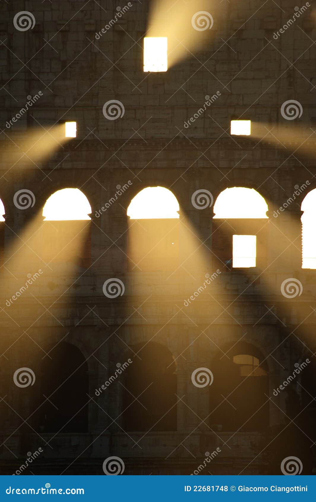 The Colosseum in the First Morning Light Stock Photo - Image of ...