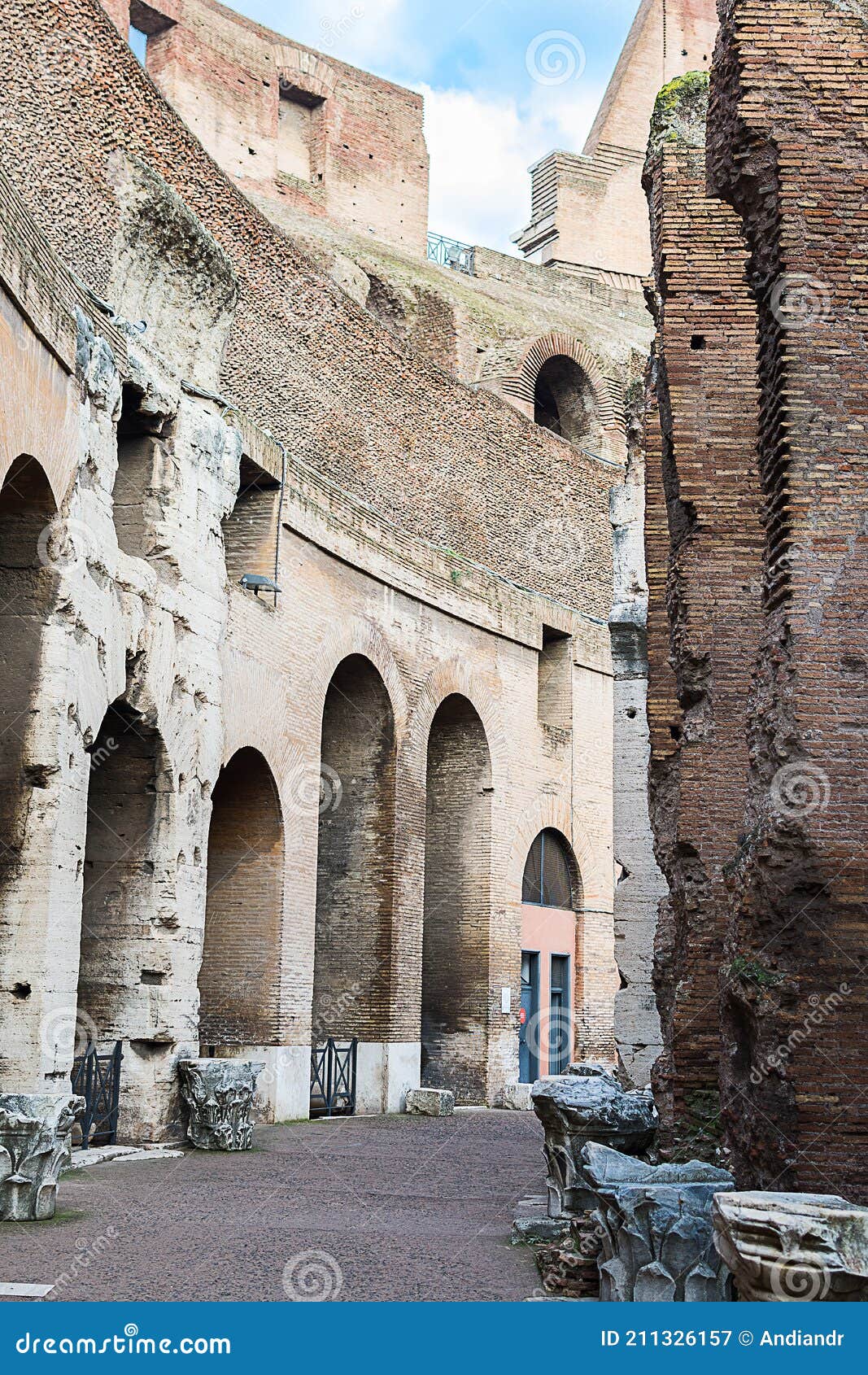 Colosseum Inside of Ancient Rome Stock Image - Image of construction ...
