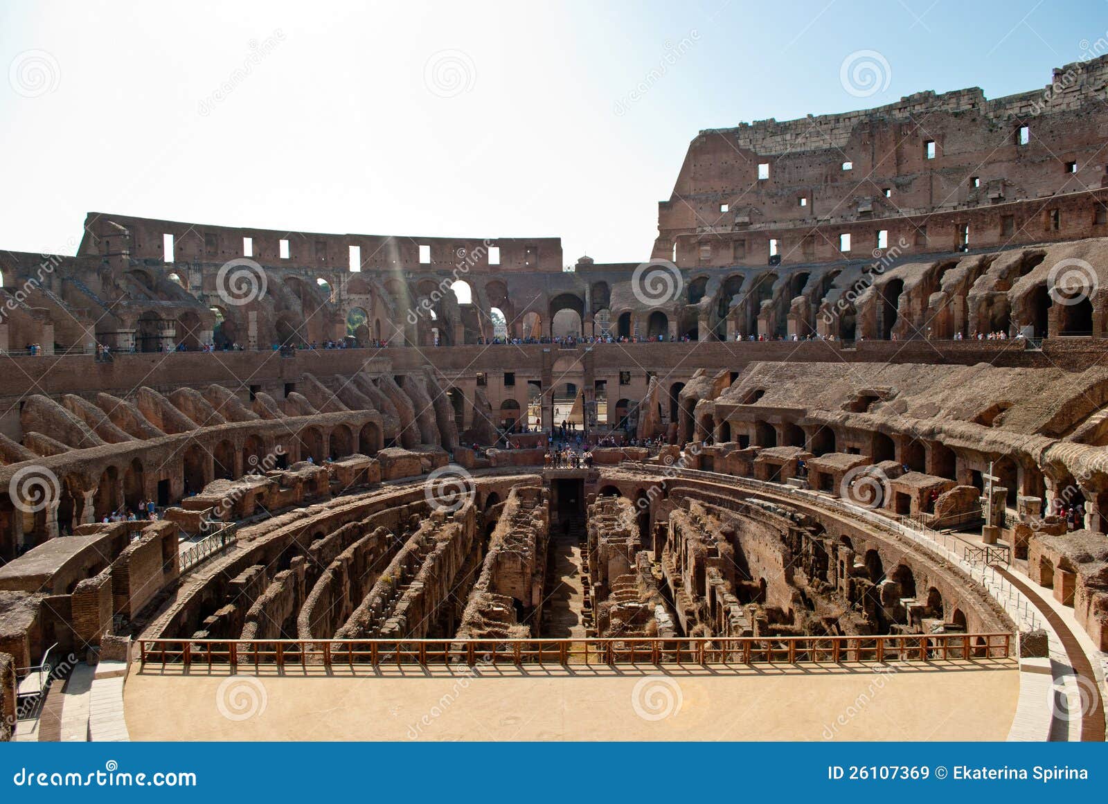 Colosseum Inside. Podium View Stock Image - Image of attraction ...