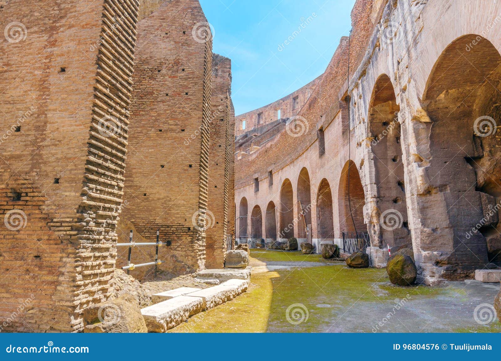 Colosseum Interior Arcade, Roman Empire Architecture, El Jem Landmark ...
