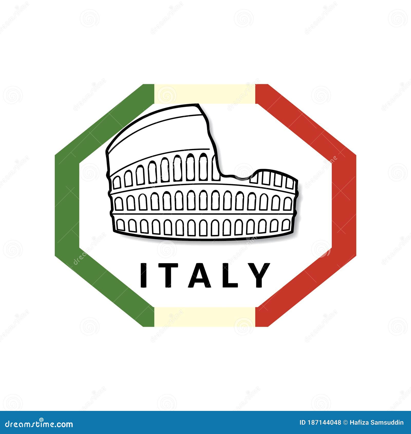 Colosseum Label. Vector Illustration Decorative Design Stock Vector ...