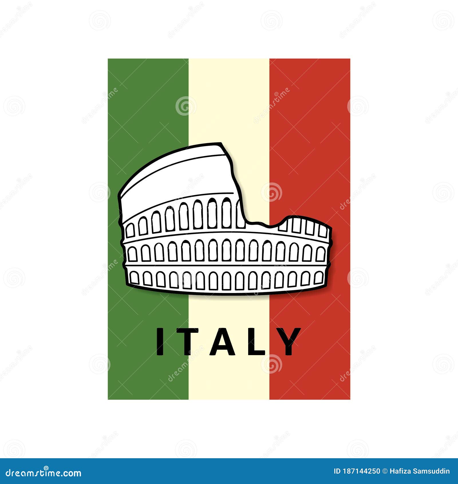 Colosseum Label. Vector Illustration Decorative Design Stock Vector ...