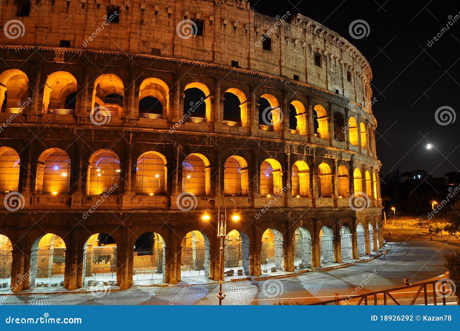 Colosseum at Night stock photo. Image of roma, religion - 18926292