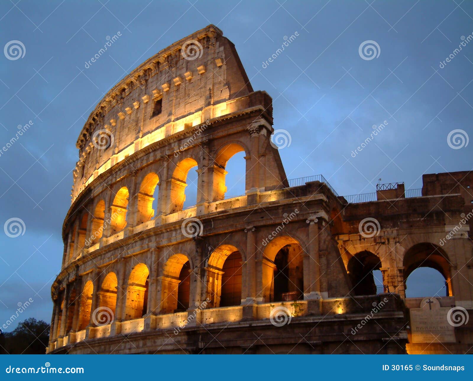 Colosseum at Night stock image. Image of coliseum, tourism - 30165