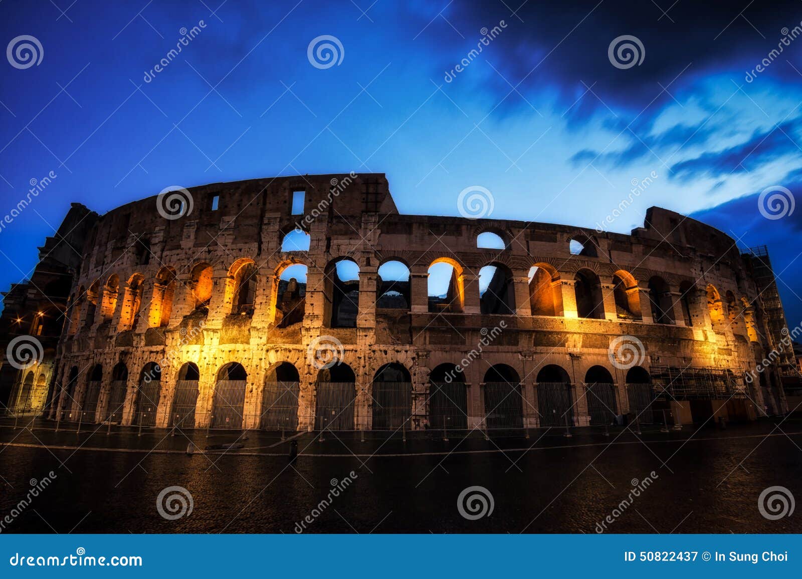 Colosseum at Night stock image. Image of travel, night - 50822437