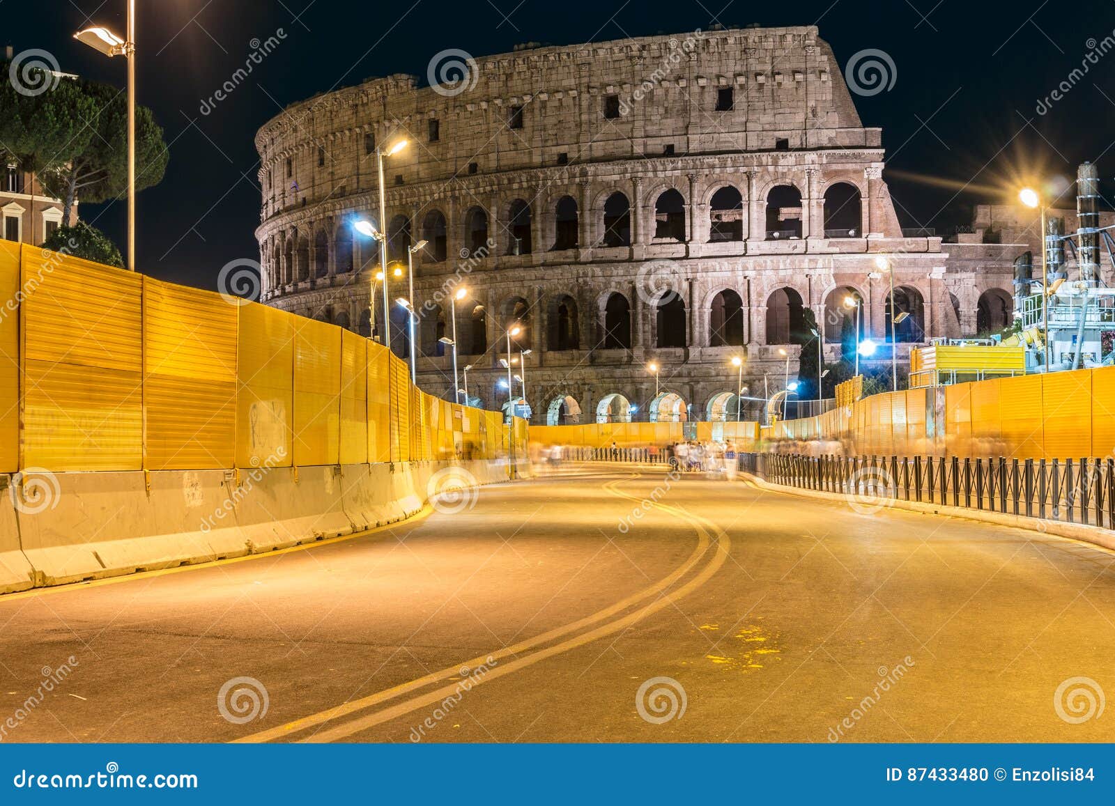 Colosseum by night stock photo. Image of roman, gladiator - 87433480