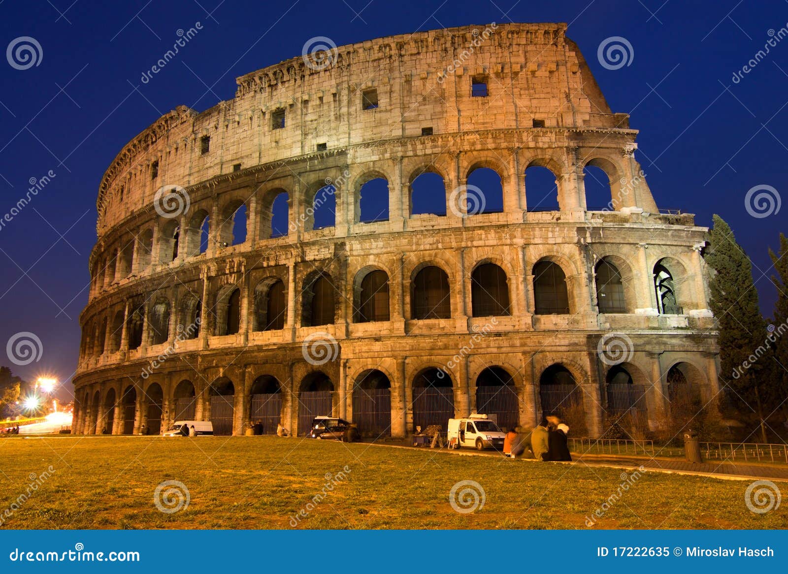 The Colosseum, Night view stock image. Image of cityscape - 17222635