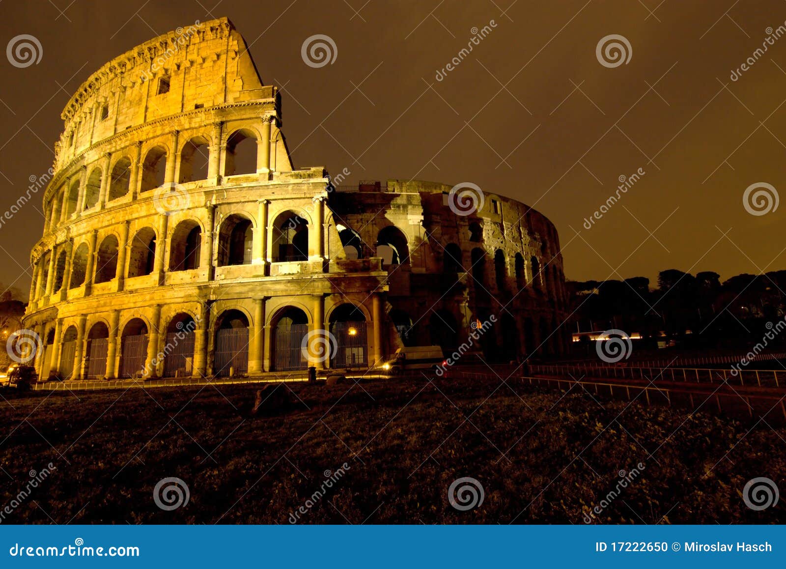 The Colosseum, Night view stock photo. Image of moonlight - 17222650