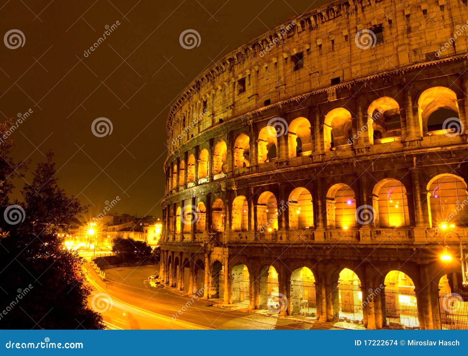 The Colosseum, Night view stock photo. Image of colosseum - 17222674