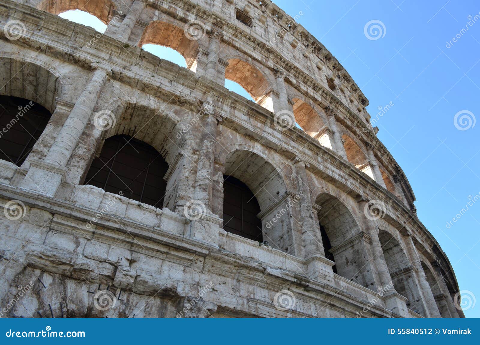 The Colosseum from the Outside Stock Photo - Image of cloudy, europe ...